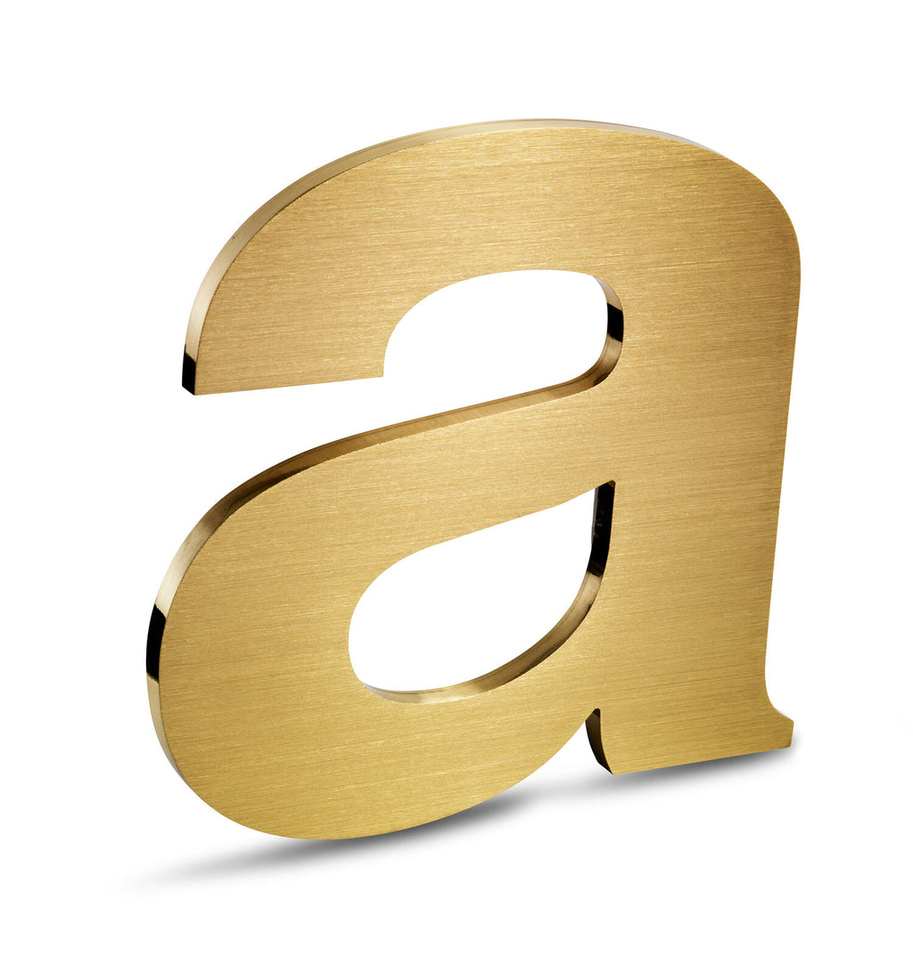 Solid Cut Yellow Brass Letters – Signscapes